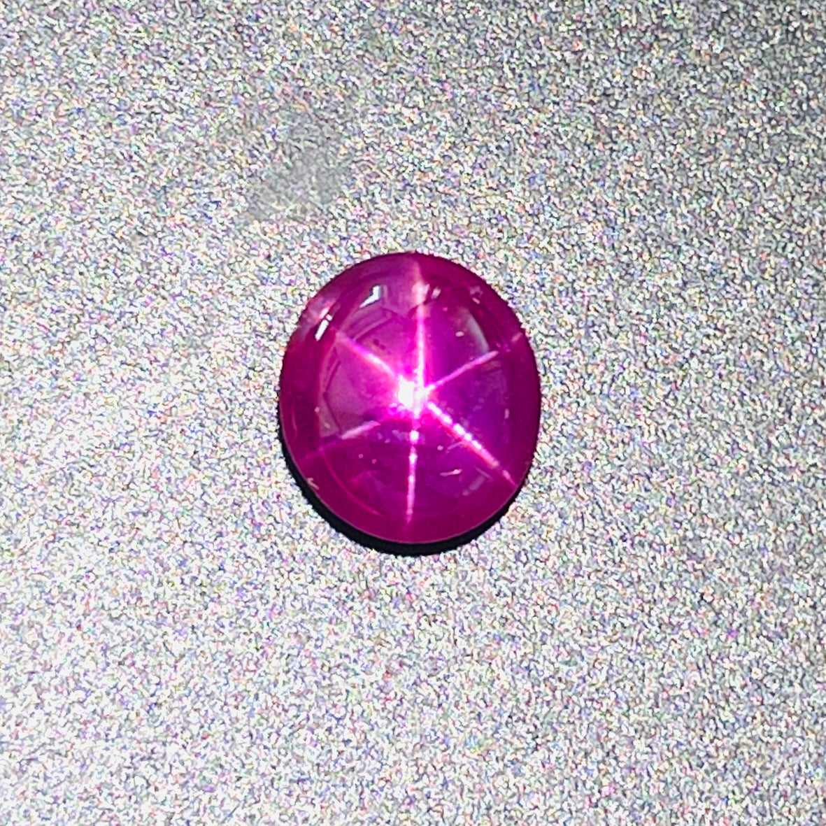 3.75ct ICA Certificate Natural Star Ruby unheated burma Purple red col ...