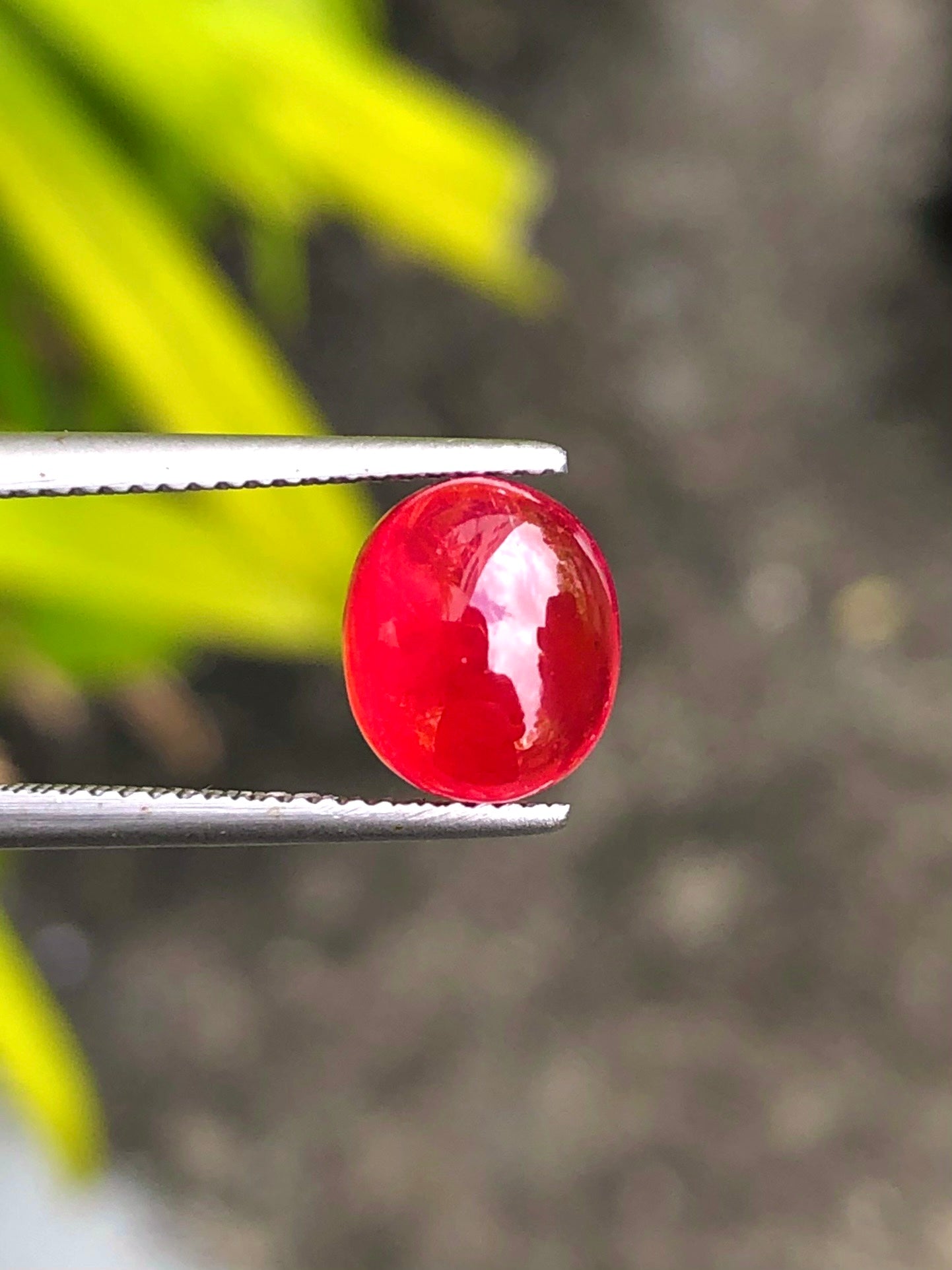 4.53 Carats Natural Rhodonite Cabuchon Red color eye clean quality Bra ...