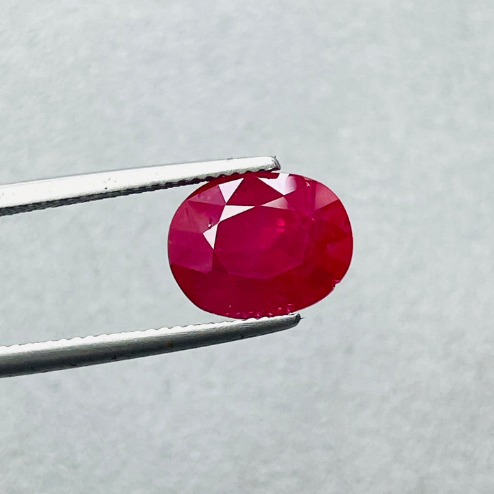 7.14ct GUILD Certificate Natural Unheated Burma Ruby Mogok Red color E ...