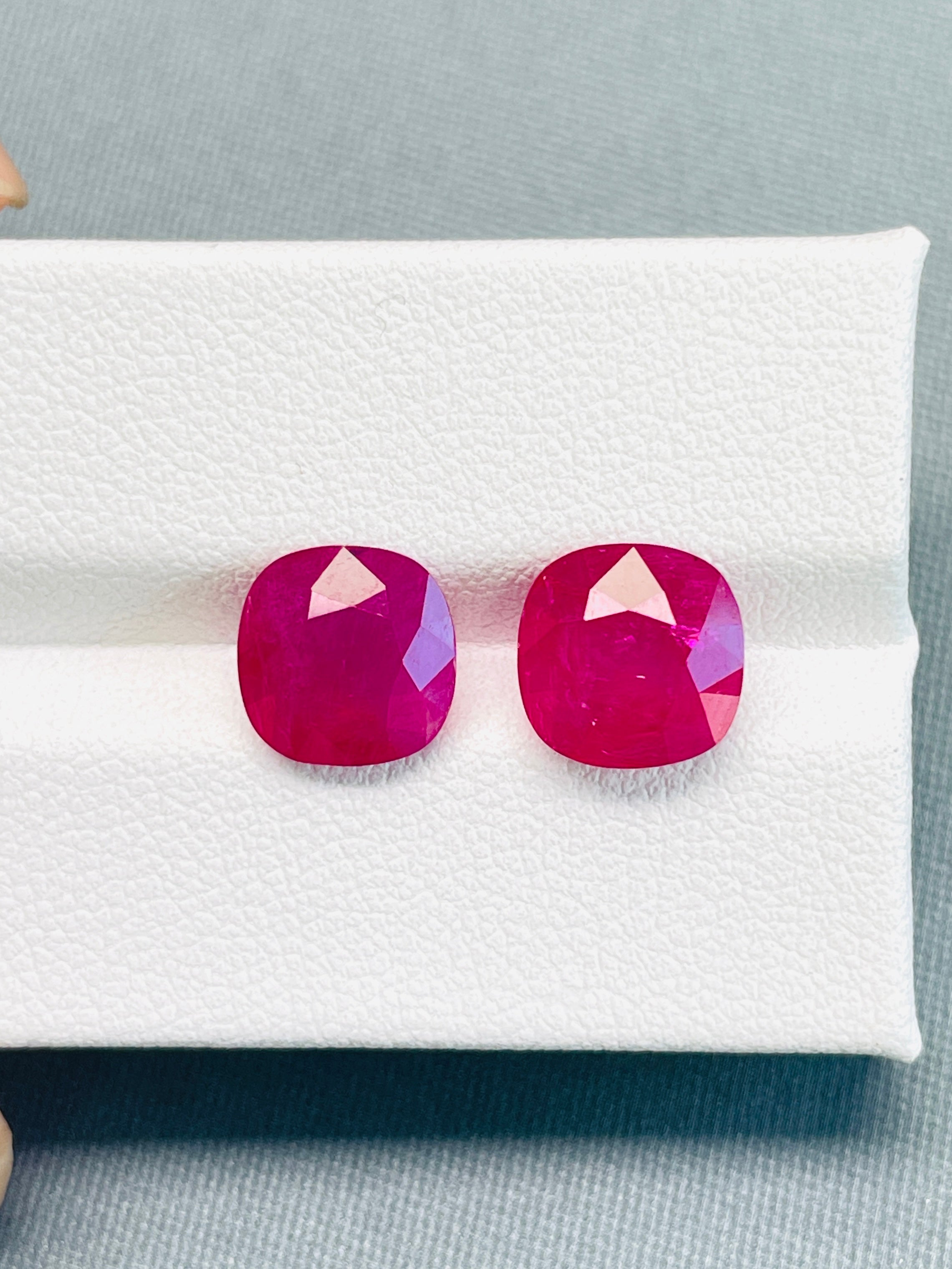 6.10ct Pair Natural Ruby Unheated Burma Mogok red color eye clean gems ...